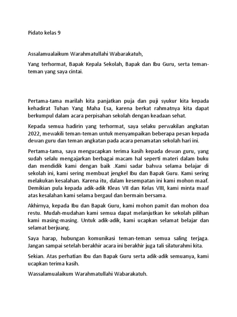 Pidato Kelulusan | PDF