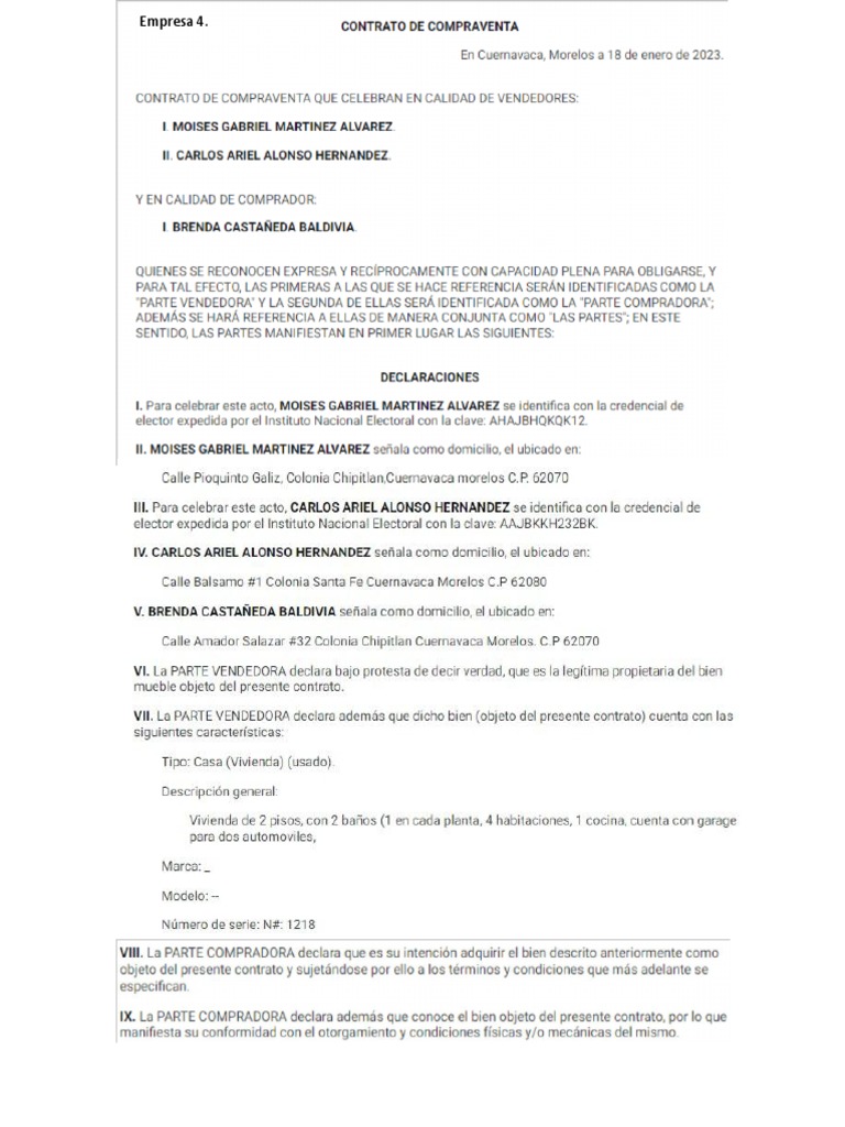 Contrato de Compraventa Empresa 4 | PDF | Justicia | Crimen y violencia