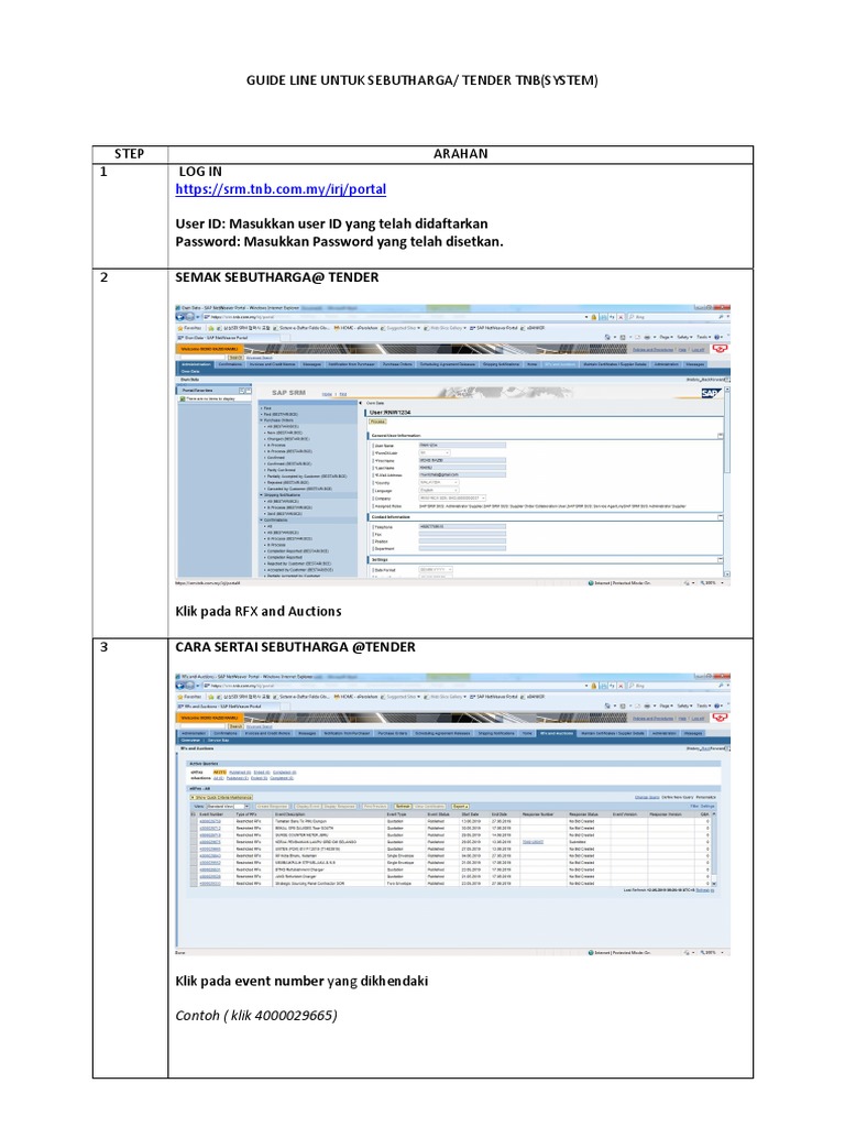 Guide Line Untuk Sebutharga TNB | PDF
