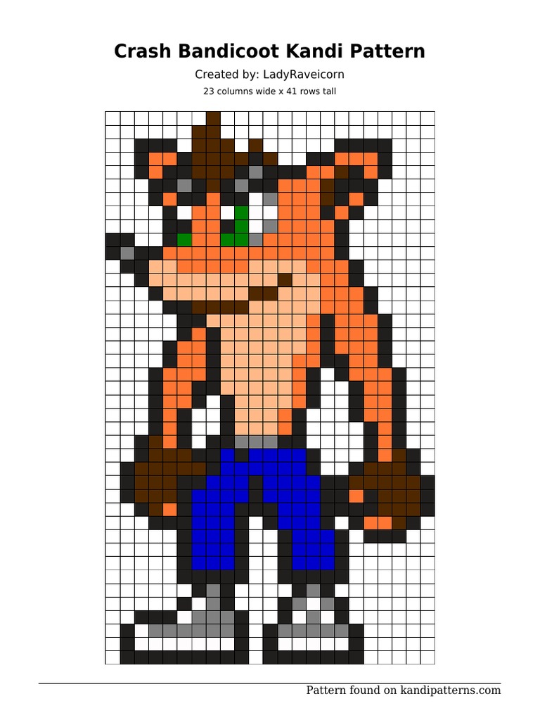 Crash Bandicoot Kandi Pattern Guide | PDF