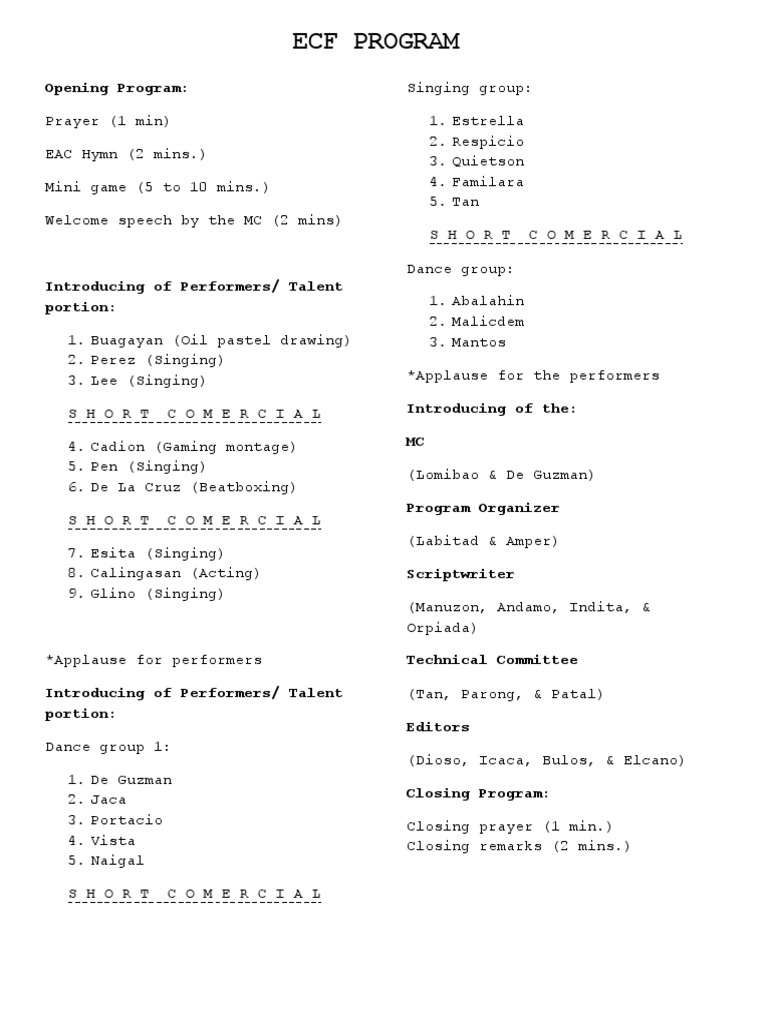 Ecf Program | PDF