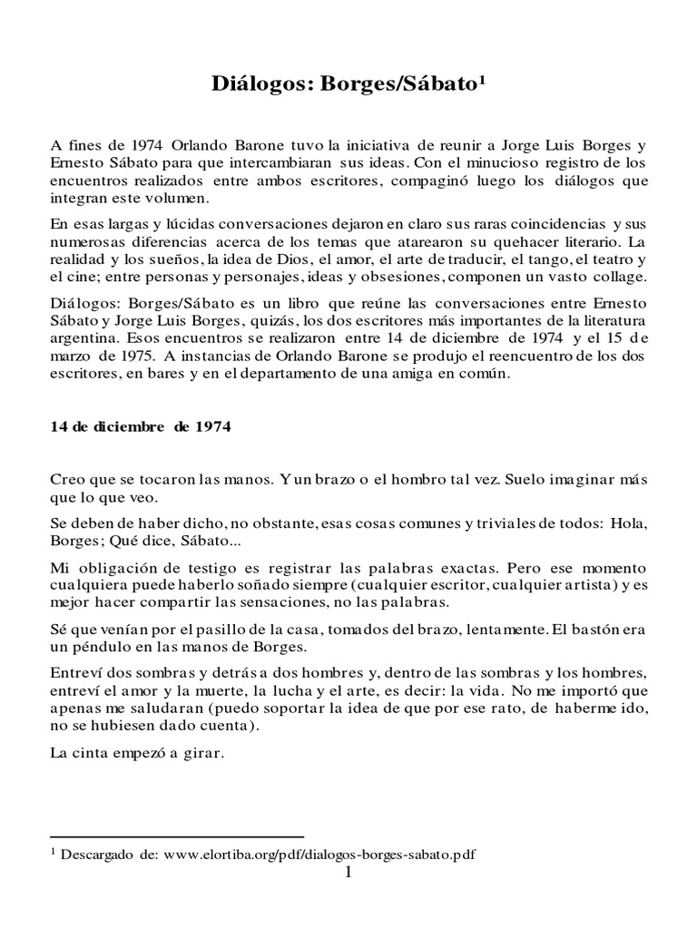 Diálogos Borges Sábato | PDF | Edgar Allan Poe | El Cuervo