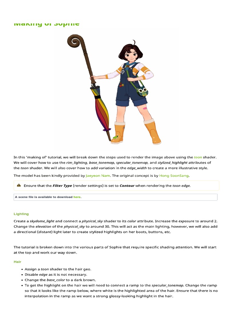 Making Of Sophie Arnold For Maya User Guide Arnold Renderer Pdf