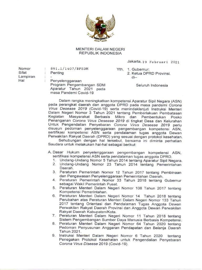 Surat Penyelenggaraan Program | PDF