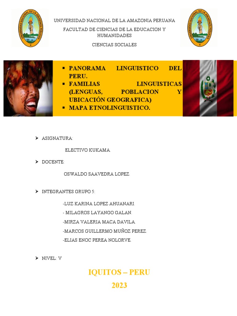 Panorama Etnolinguistico Trabajo Grupal | PDF | Dialecto | Perú