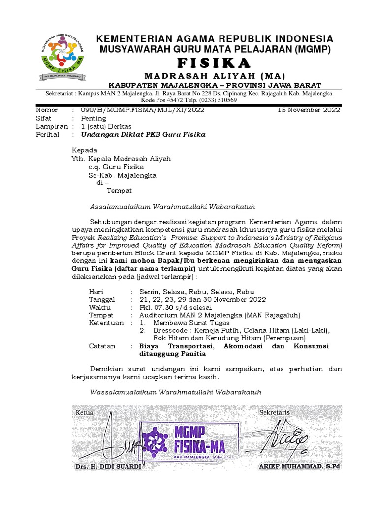 Undangan Peserta | PDF