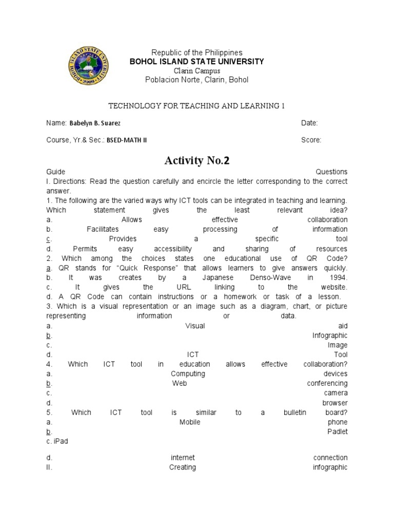 Activity-No.2 TTL1 Midterm | PDF | Educational Technology | Nature