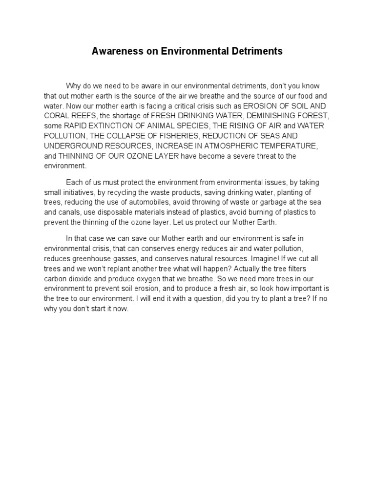 Protecting Our Environment: Individual Actions to Address the Climate ...