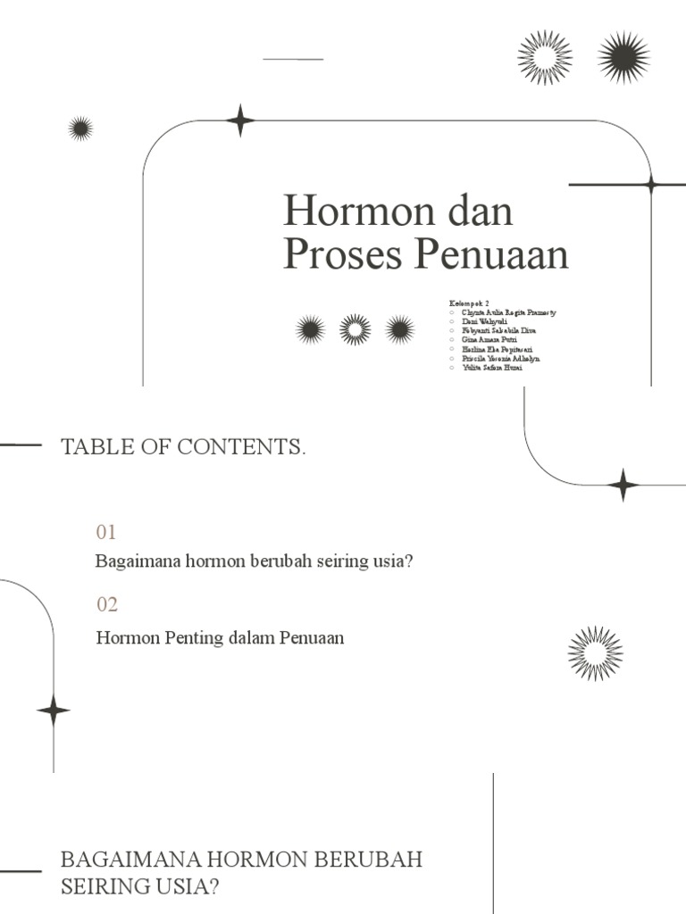 Kelompok 2 Materi 6 Hormon Dan Proses Penuaan | PDF