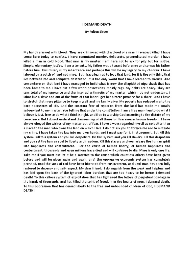 Oral Comm Decla Ora Piece | PDF | Slavery