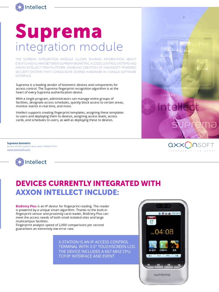 Suprema Integration Module | PDF | Access Control | Biometrics