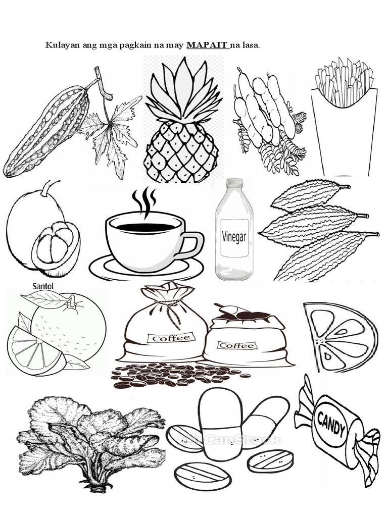 Kulayan ang mga pagkain na may MAPAIT na lasa | PDF