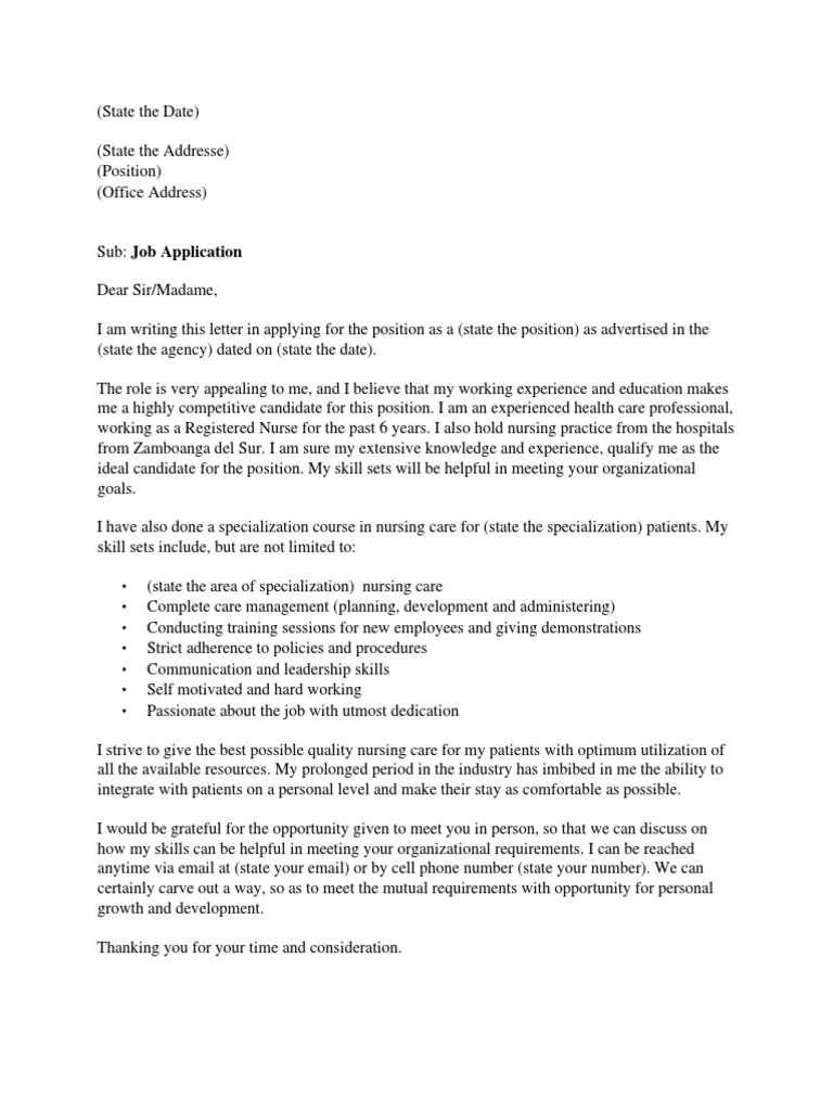 Application Pdf Nursing Health Care