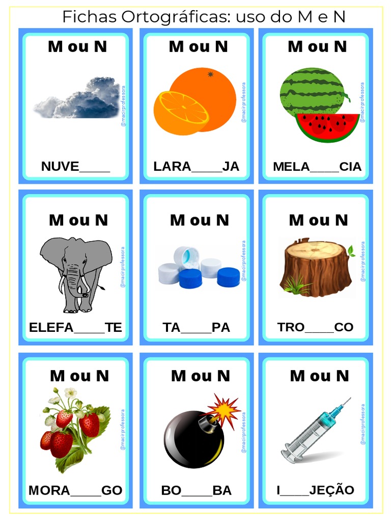 Escritas de Palavras Com M N | PDF