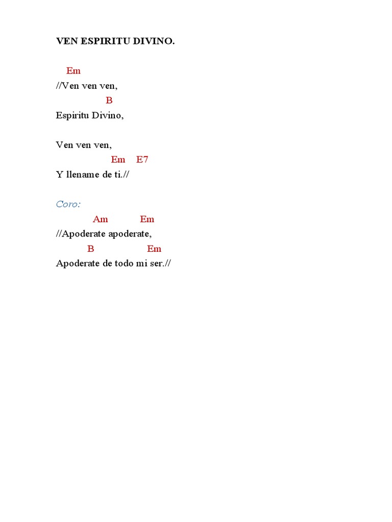 Ven Espiritu Divino. | PDF