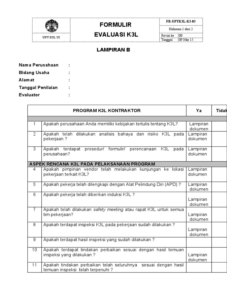 Formulir Evaluasi Vendor | PDF Formulir Evaluasi Vendor | PDF