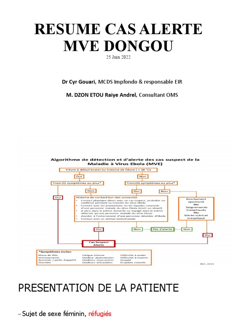 Cas Alerte - Dongou | PDF