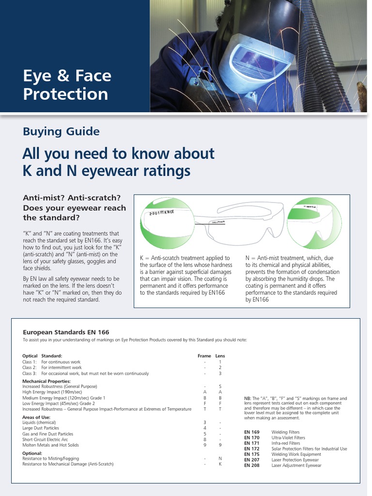 EN166 Eye Protector Standard | PDF | Glasses | Materials