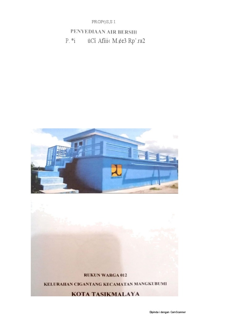 Sarana Air Bersih RT 003 | PDF