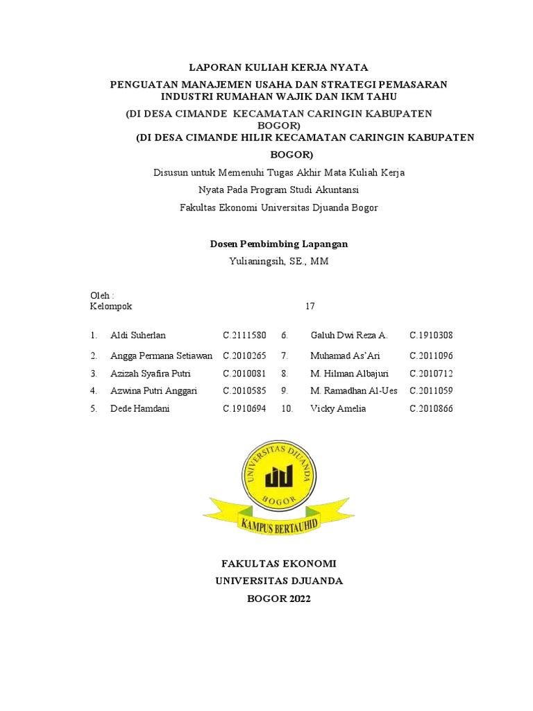 Contoh Laporan KKN | PDF