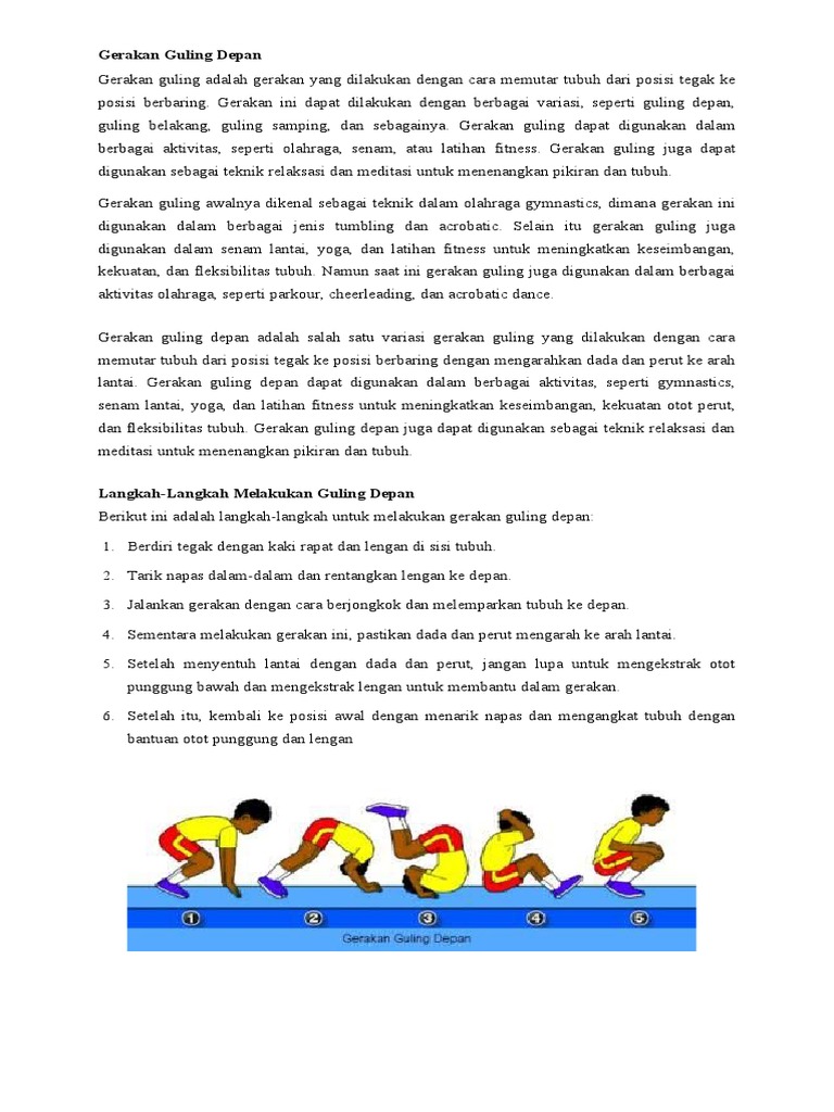 TUGAS Gerakan Guling Depan | PDF | Pengembangan Diri | Gaya Hidup