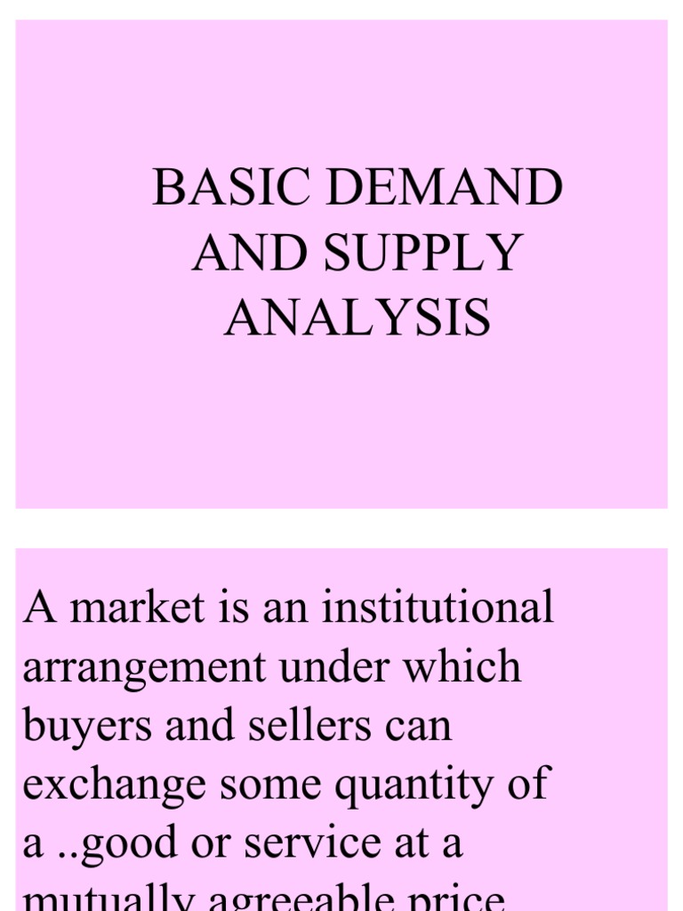 Basic Demand and Supply Analysis | PDF | Supply And Demand | Supply ...