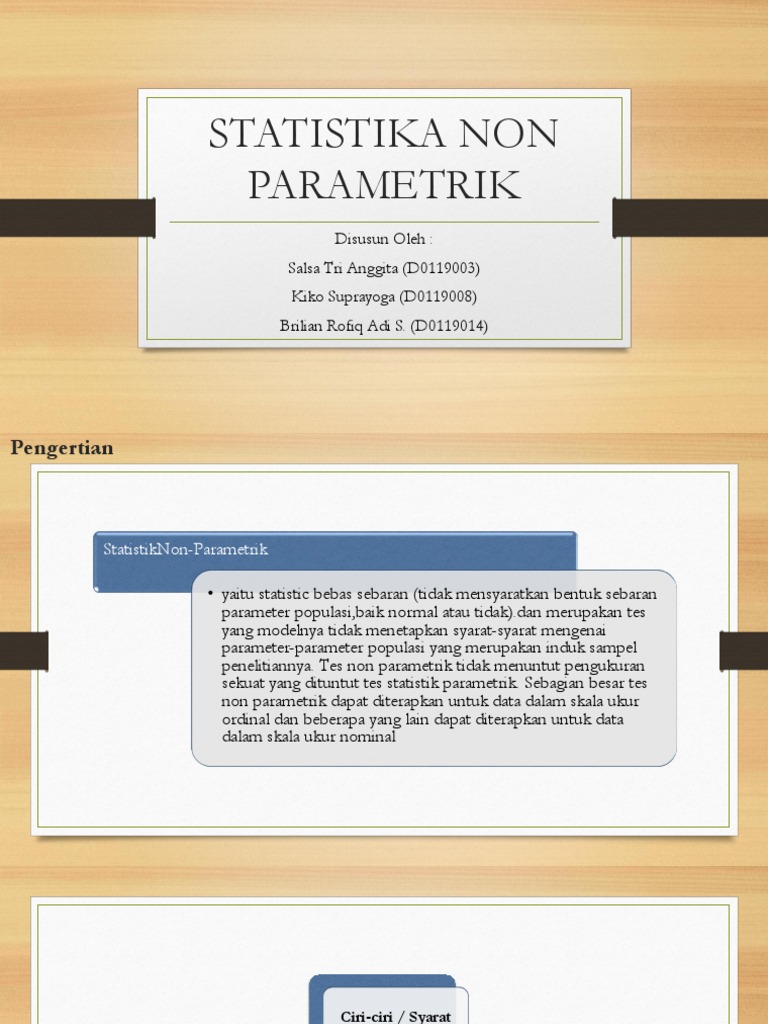 Statistika Non Parametrik | PDF