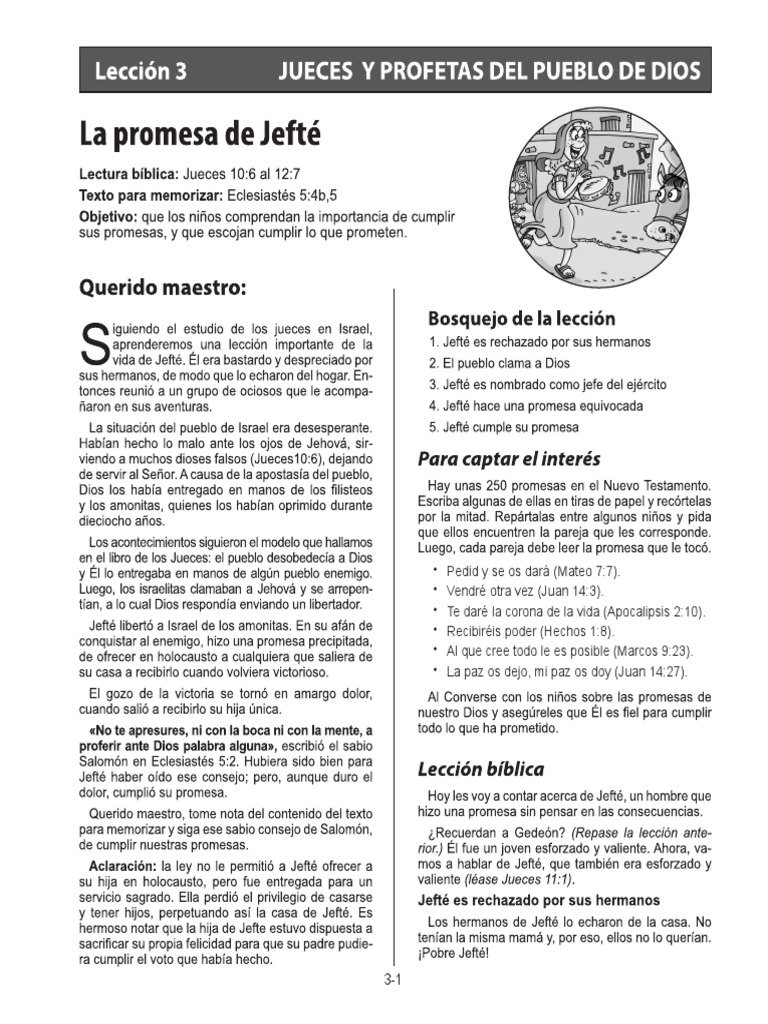 03 Jueces La Promesa de Jefte | PDF