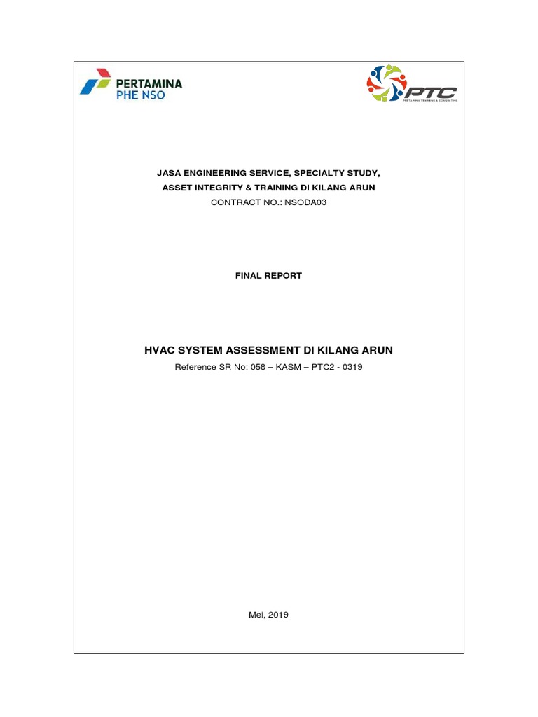 HVAC System Assessment Report Kilang Arun | PDF | Environmental Design ...
