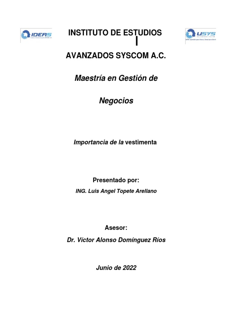 Ensayo Vestimenta | PDF | Ropa | Color