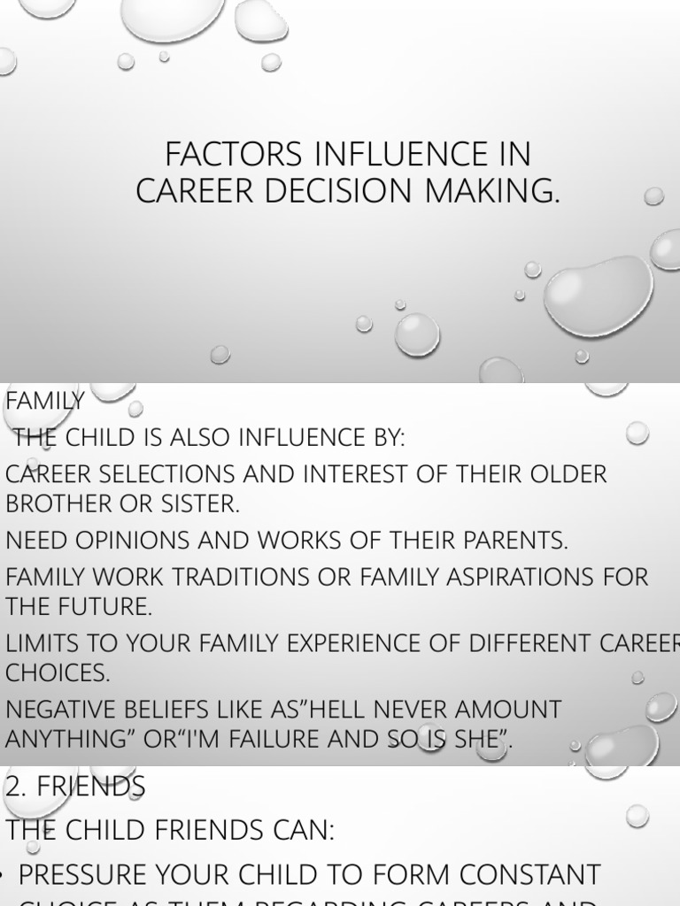Influences on Youth Career Choices | PDF | Social Science | Wellness