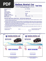 Kwitansi Pembayaran Travel Mobil | PDF