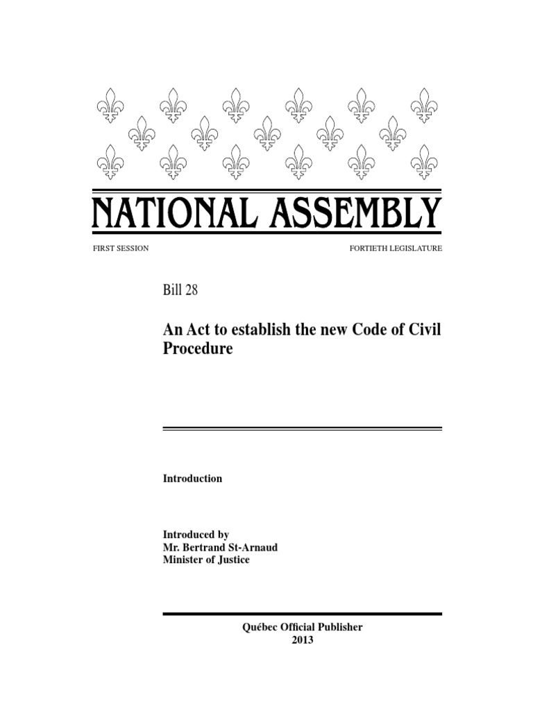 @@quebec Bill 28 New CCP Hilite@@ | PDF | Judgment (Law) | Contempt Of ...