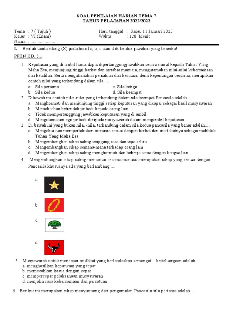 PH Tema 7 Kelas 6 Fix | PDF