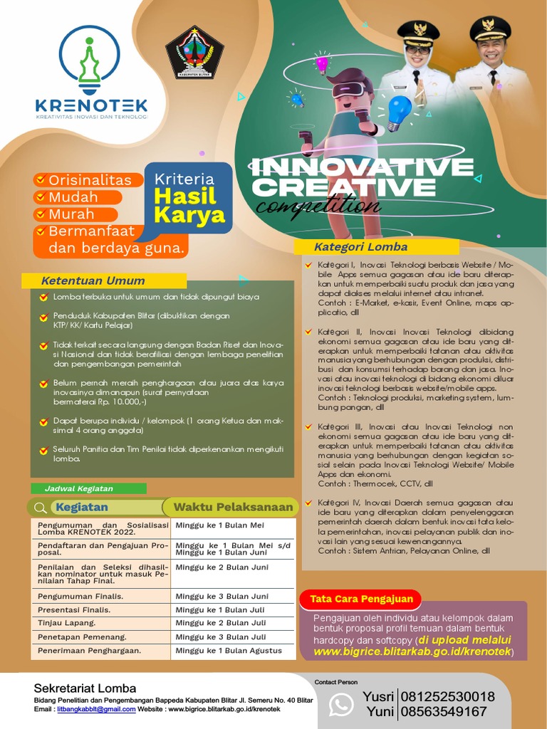 Pamflet Lomba Krenotek 2022 | PDF | Bisnis | Komputer