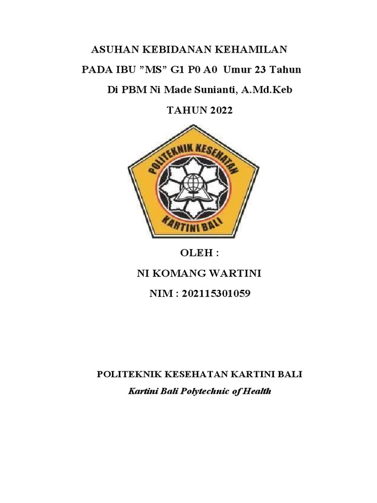 Askeb Kehamilan 1 - Ni Komang Wartini - 059 | PDF