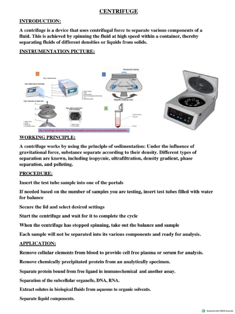 Centrifuge | PDF