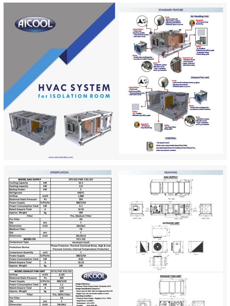 Isolation Room HVAC System Specs | PDF | Physical Quantities ...