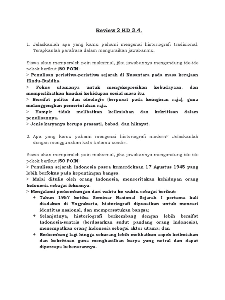 Kunci Jawaban Latihan-Latihan Soal SM2 - SEJARAH SH1 | PDF | Ilmu Sosial | Filsafat