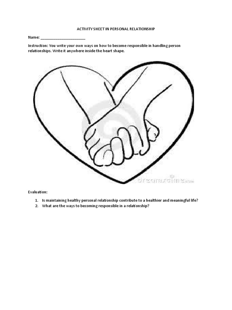 Activity Sheet in Personal Relationship | PDF
