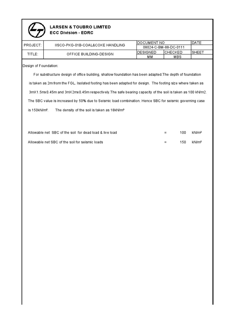 Iso Footing - Final | PDF