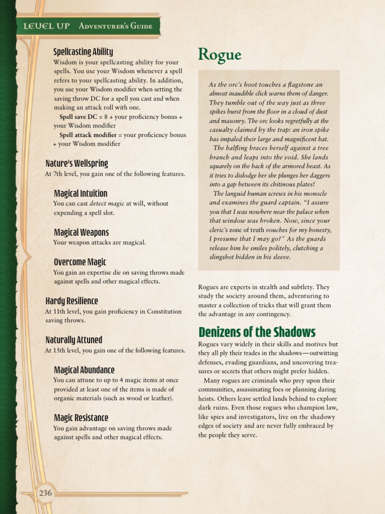 Level Up Adventurer S Guide A5E 238 | PDF