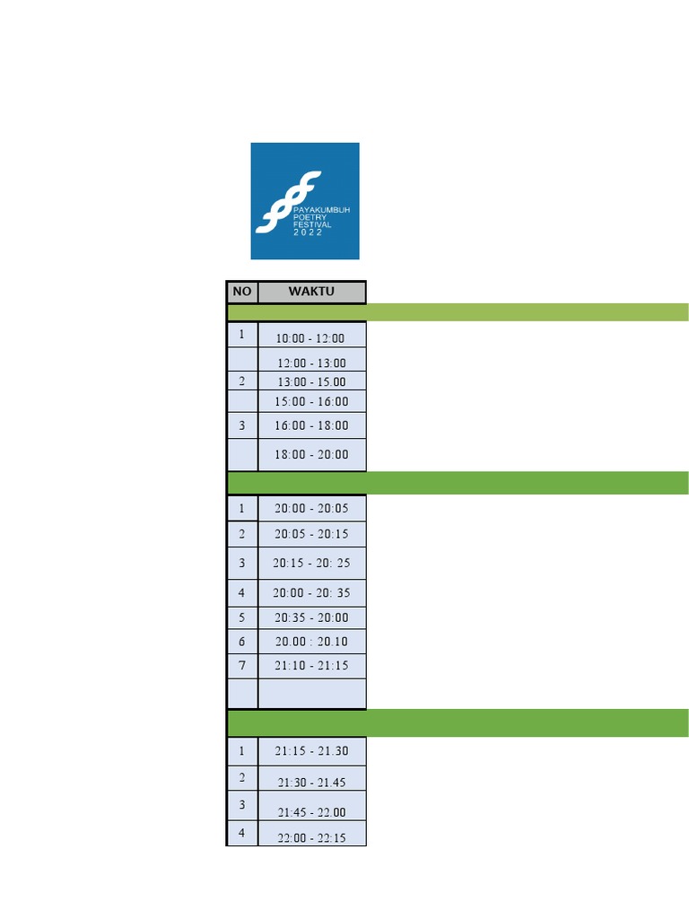 Contoh Rundown Acara | PDF