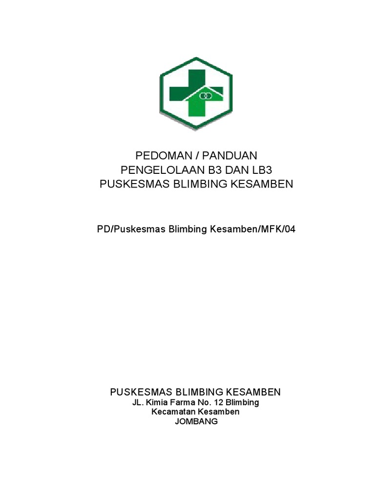 Pedoman Pengelolaan B3 PKM BlimKes | PDF