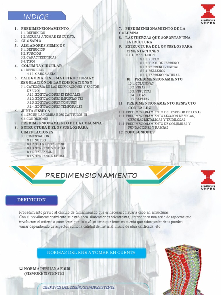 Guía Completa de Predimensionamiento Estructural | PDF | Fundación ...