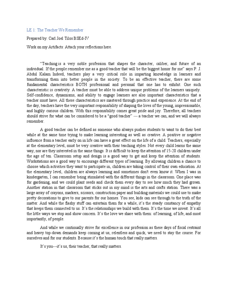 FS 2 Learning Artifacts | PDF | Teaching Method | Teachers