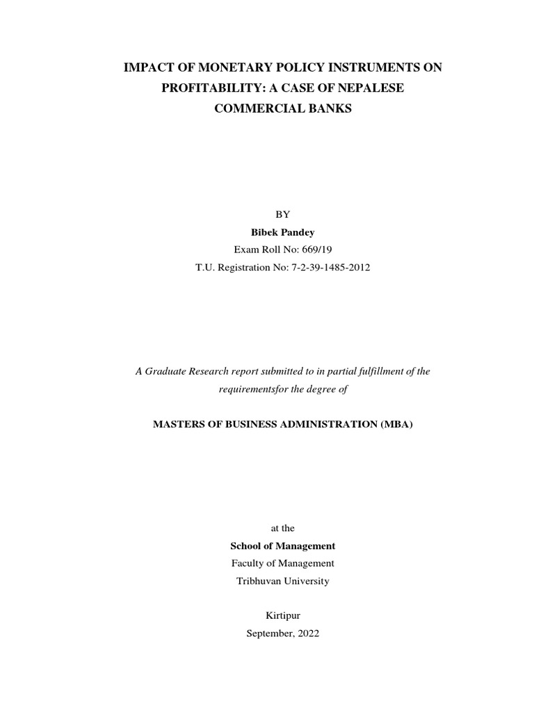 Bibek Pandey | PDF | Monetary Policy | Money Supply