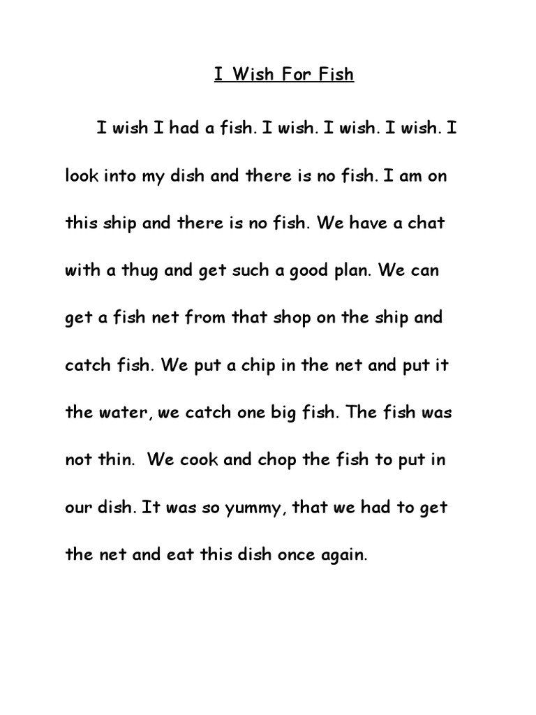 I Wish For Fish | PDF