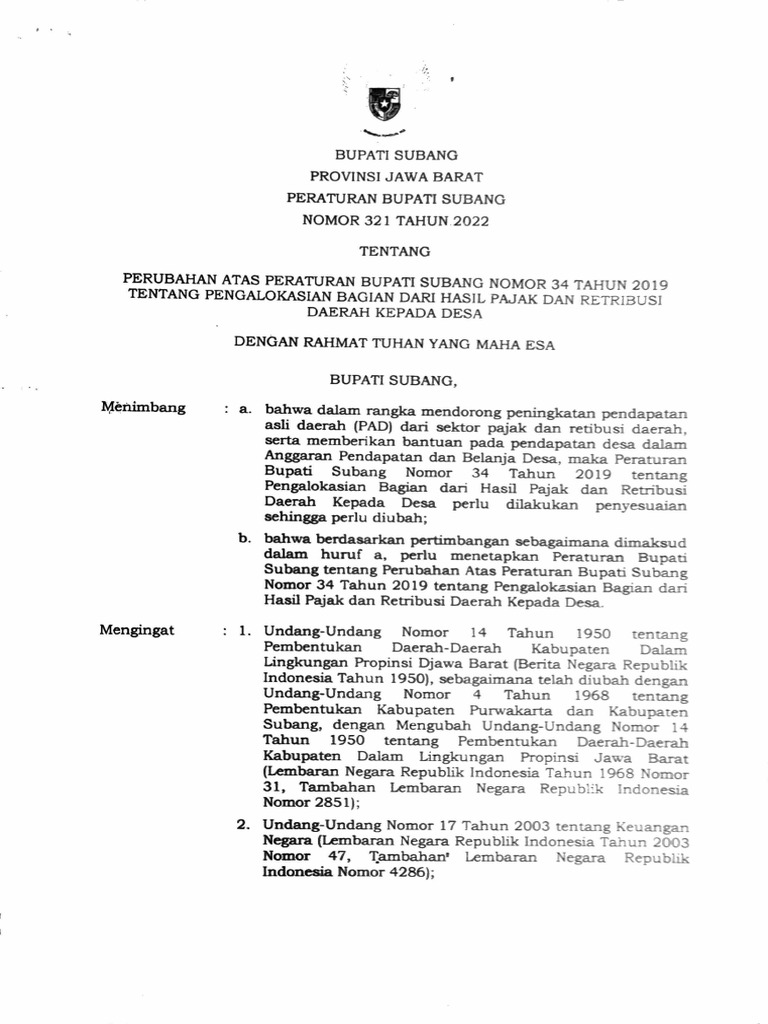 Perbup BHP BHR | PDF