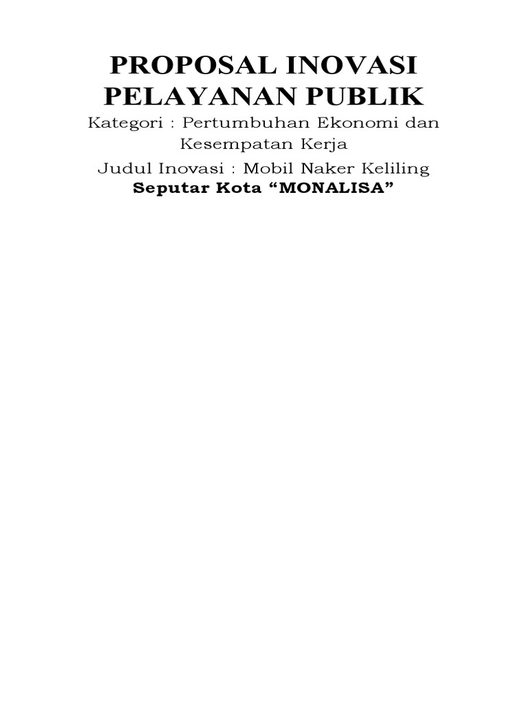 New Proposal Monalisa | PDF New Proposal Monalisa | PDF